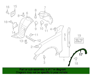 2008-2017 Infiniti Wheel Opening Molding 63861-1BA0B | Infiniti Parts ...