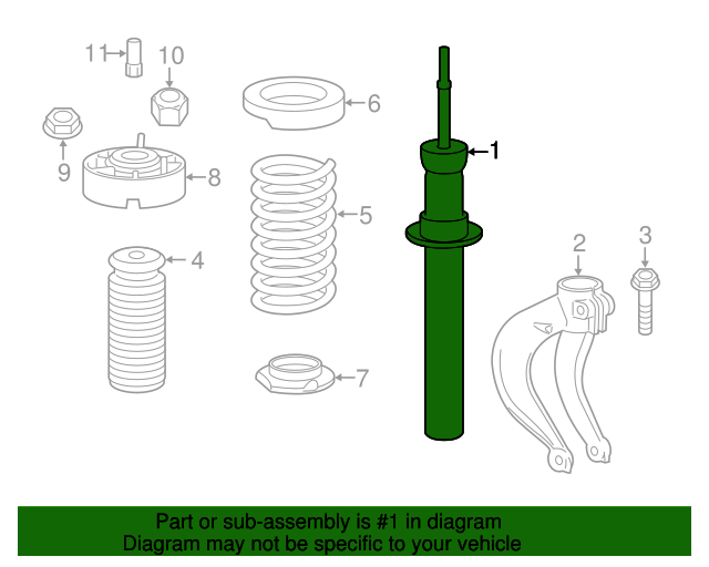 31316851747 - 2014-2019 BMW Strut (31-31-6-851-747) | BMW of South ...