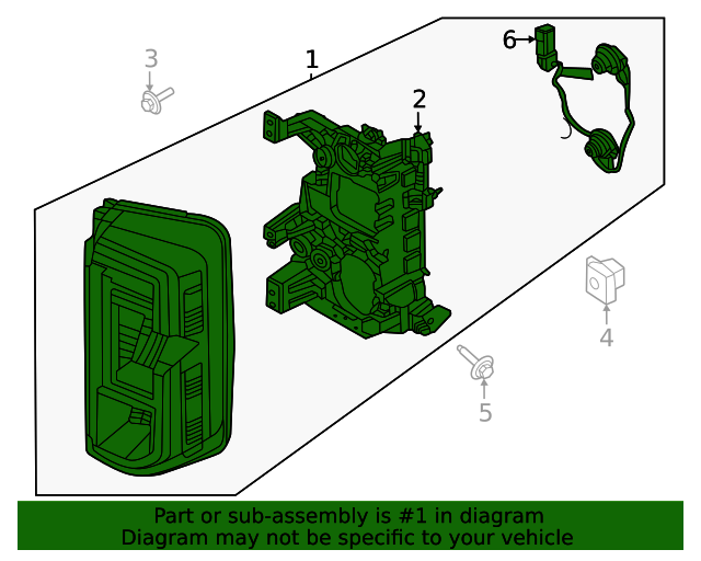 M2DZ-13404-E - Tail Lamp Assembly 2021-2024 Ford Bronco | Ford Parts Direct
