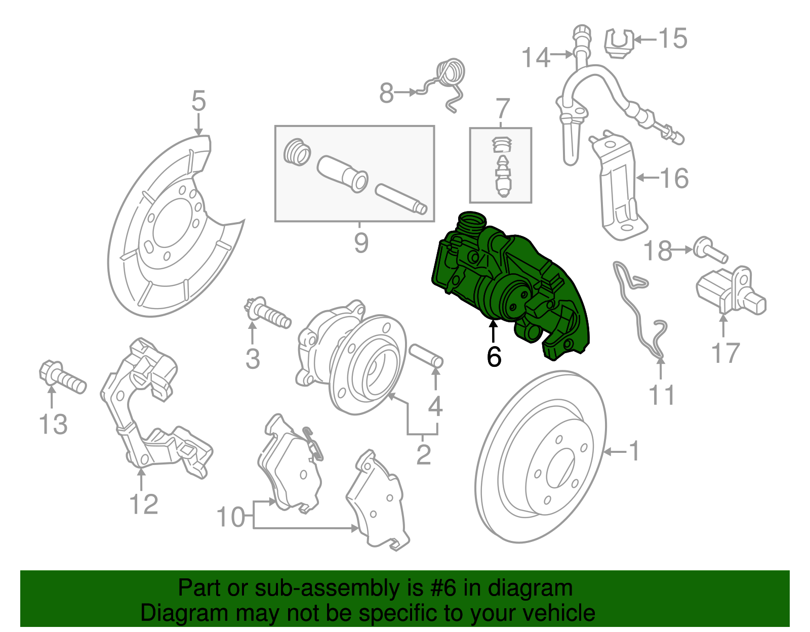 2012-2023 Ford Motorcraft™ Caliper BRCF-454 | Miracle Ford Parts
