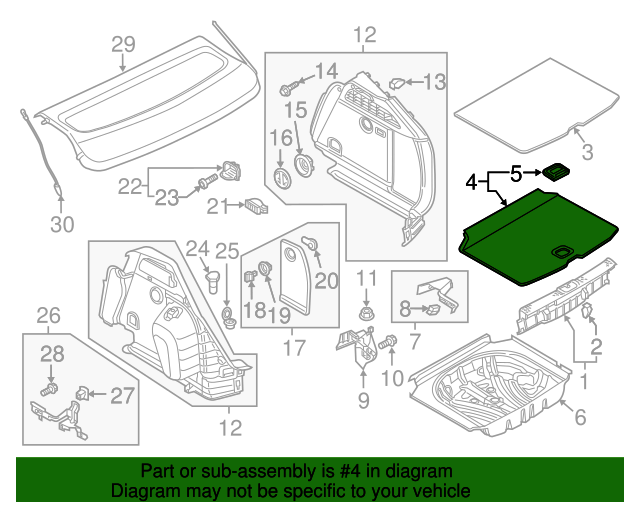 8V4-861-529-D-GW8 - Spare Cover 2016-2018 Audi A3 Sportback e-tron ...