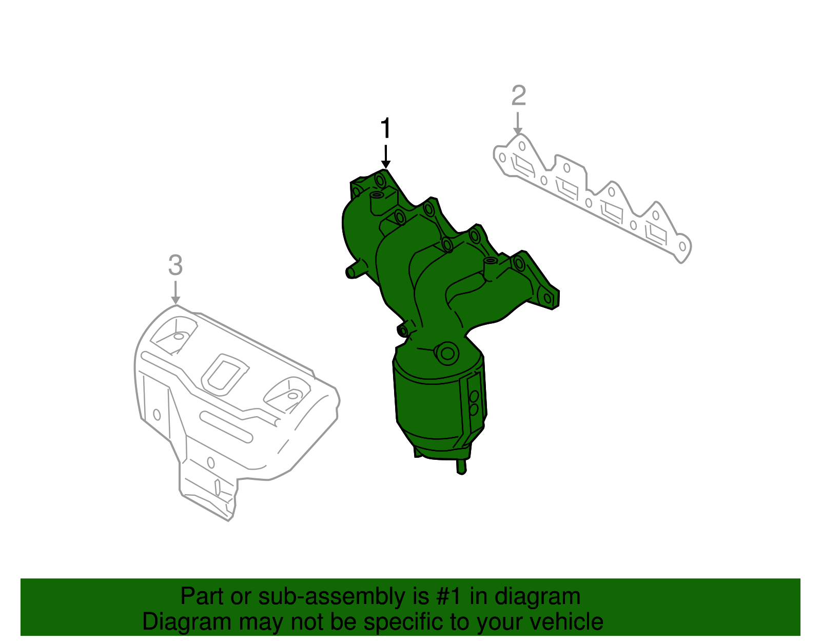 2001-2004 Kia Spectra Exhaust Manifold 28510-2Y000 | OEM Parts Online