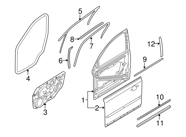 30799623 - Door Window Molding - 2004-2011 Volvo | Volvo OEM Parts Direct