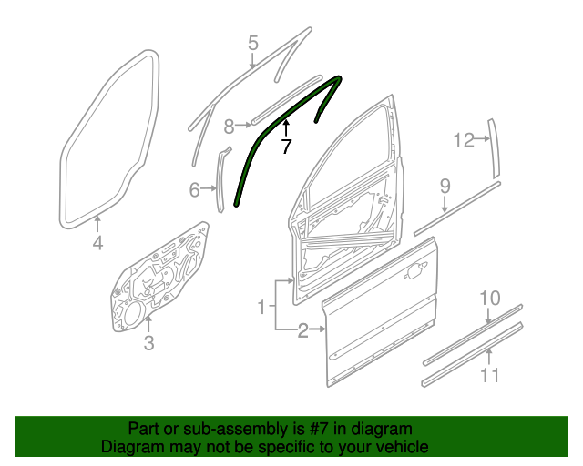 2004-2011 Volvo Door Window Molding 30799622 | TascaParts.com