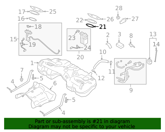 31115-A9000 - Fuel Pump Assembly O-Ring 2019-2024 Hyundai ...