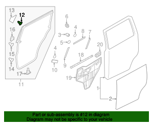 2017-2020 Nissan Armada Door Weather-Strip Clip 80850-1LA0A ...