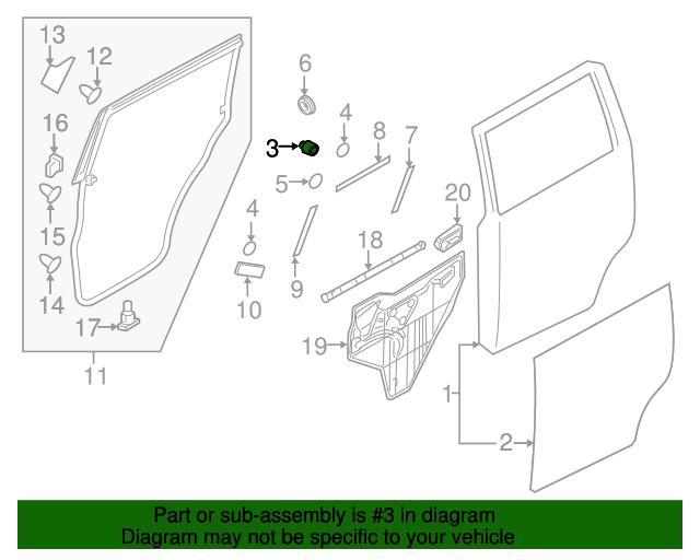 2017-2023 Nissan Armada Door Stop 80896-AR010 | AutoNationParts.com