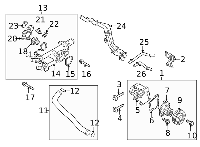 2016-2020 Kia Sorento Thermostat Unit 25600-2GGA0 | OEM Parts Online