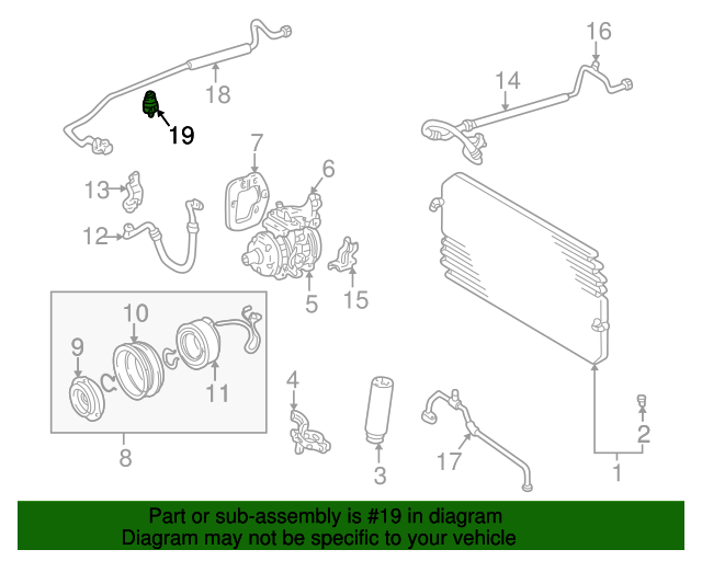 88645-20050 - High Pressure Cut-Off Switch - 1989-2003 Toyota | Nucar ...