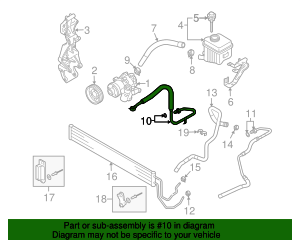 2007-2010 Audi Q7 Pressure Hose 7L8-422-893-AH | Audi USA Parts