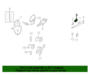 51217060668 - 2006-2021 BMW Handle, Outside Gasket (51-21-7-060-668 ...