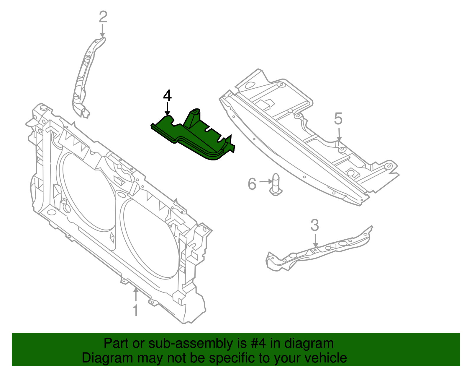 2007-2014 Nissan Radiator Support Splash Shield 62542-JA00A | My Nissan ...