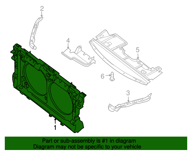 2007-2008 Nissan Altima Radiator Support 62500-JA000 | Nissan Parts Store