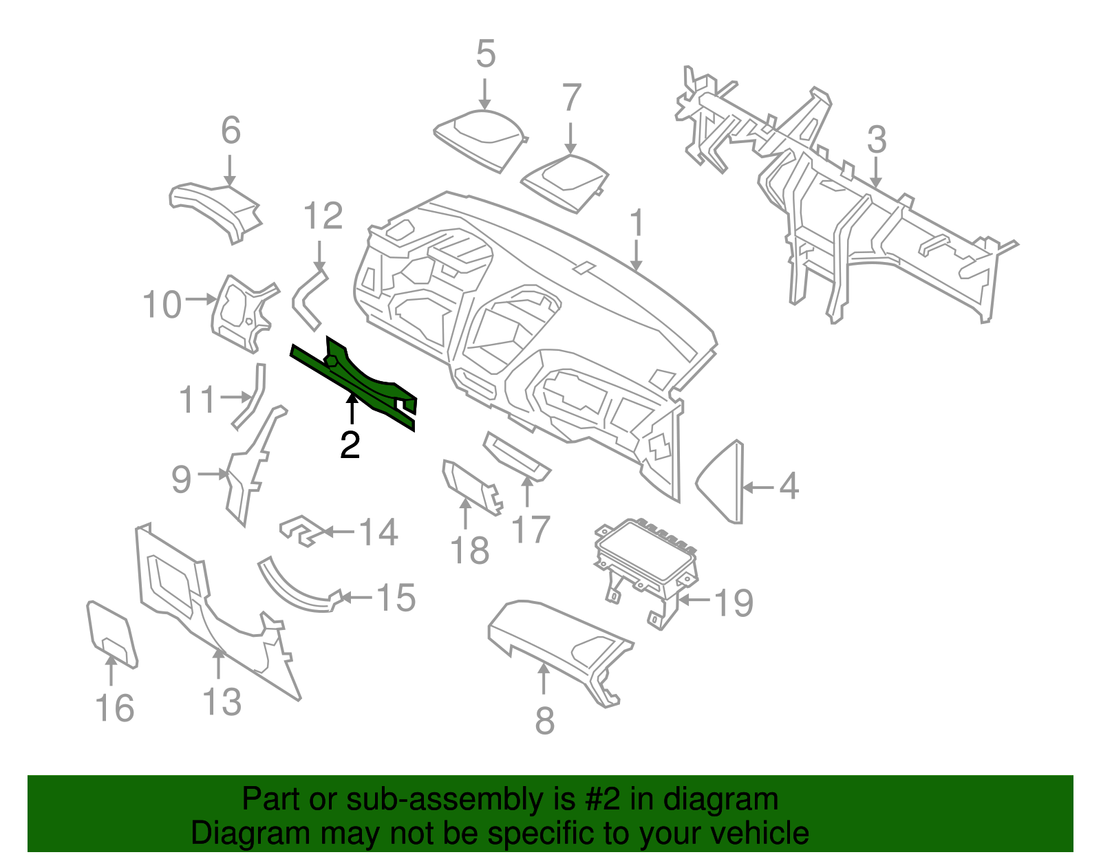 2010-2015 Hyundai Tucson Support Bracket 84755-2S500 | Hyundai ...
