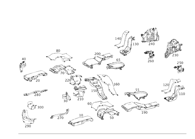 2013-2020 Mercedes-Benz Cable Duct 222-546-07-00 | Mercedes-Benz Parts