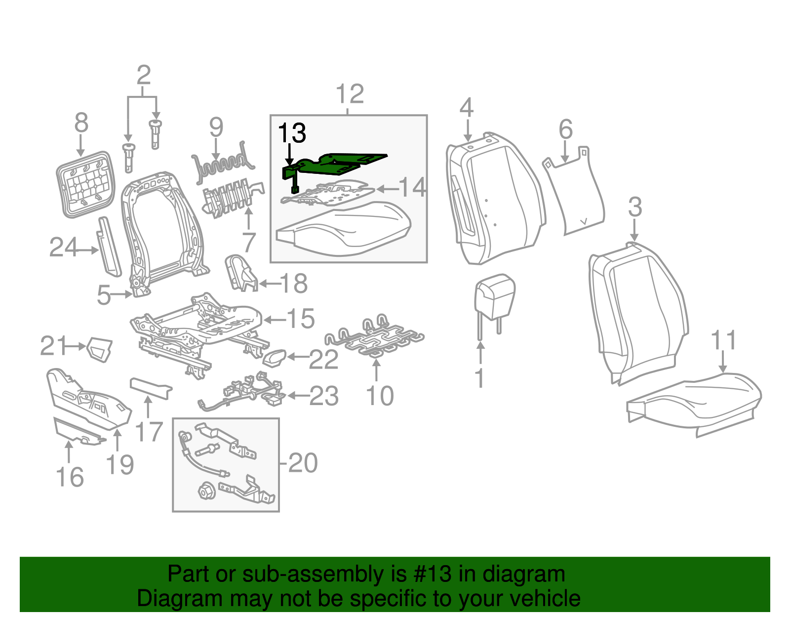 2010-2017 GM Front Passenger Presence Module 84269726 GM ...