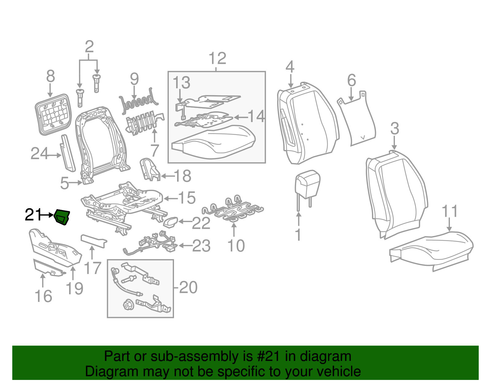 2010-2017 GM Jet Black Passenger Seat Back Latch Release Handle ...