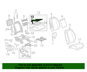 2010-2017 GM Front Passenger Presence Module 84269726 GM ...