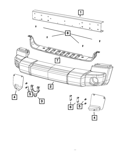 Front Bumper and Fascia for 2017 Jeep Wrangler | Mopar eStore