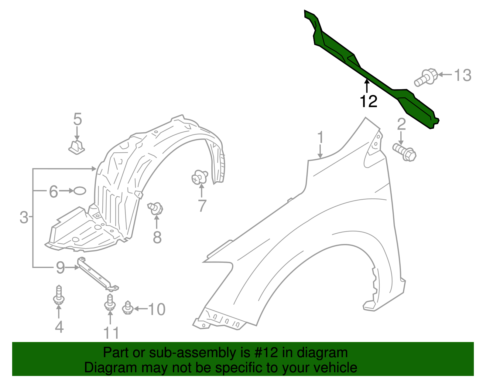57256FJ040 - Filler Trim 2013-2017 Subaru | Subaru Parts Exchange