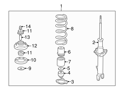 Struts & Components for 2000 Honda S2000 | Honda Automotive Parts