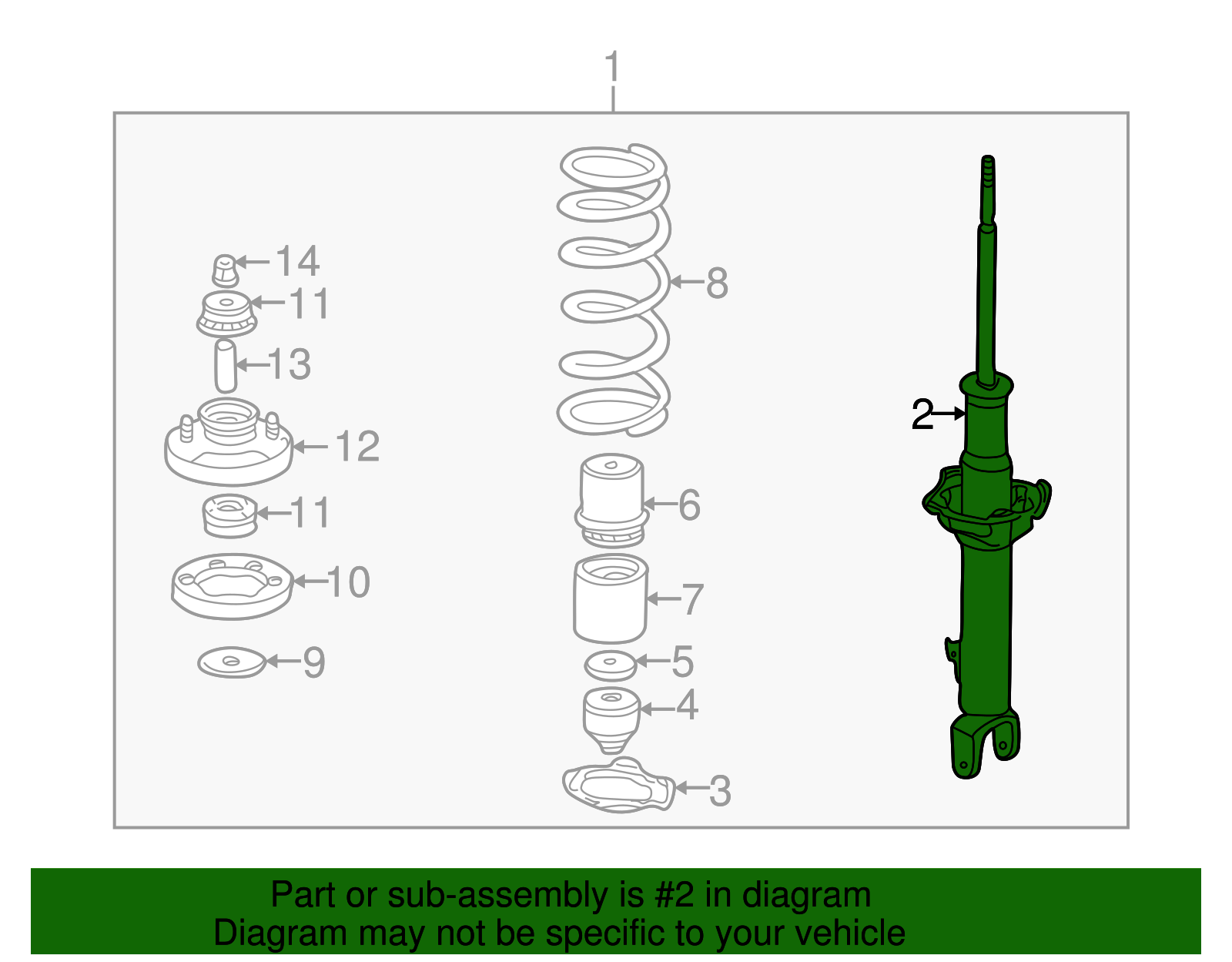 51611-S2A-S21 - 2008-2009 Honda S2000 - Shock Absorber Unit R Front ...