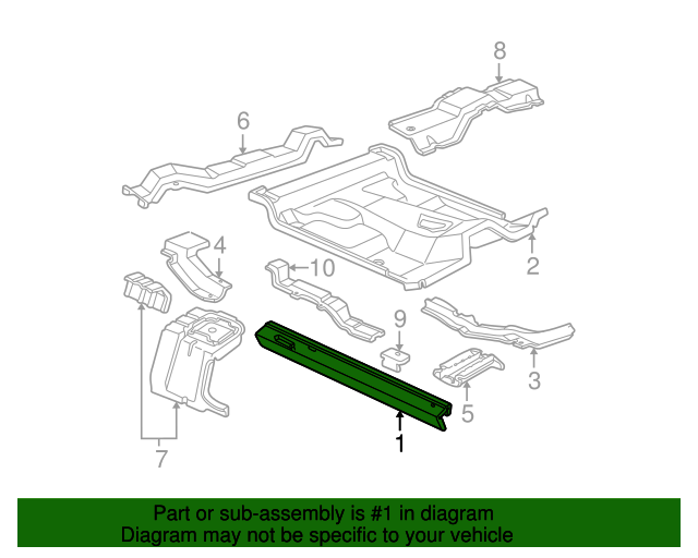 1998-2011 Ford Ranger Rocker Panel F87Z-1010129-AA | QuirkParts