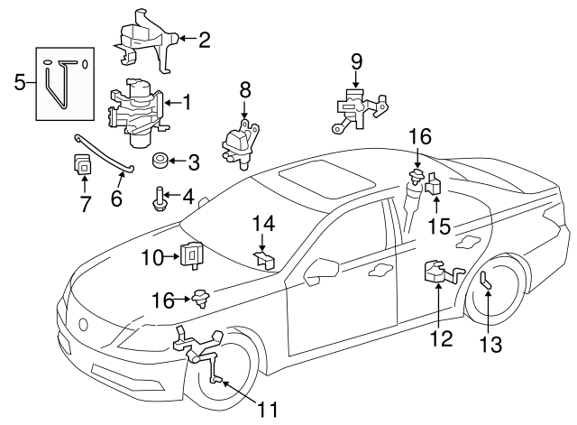 89406-50130 - Height Sensor For 2008-2017 Lexus | Lexus OE Parts