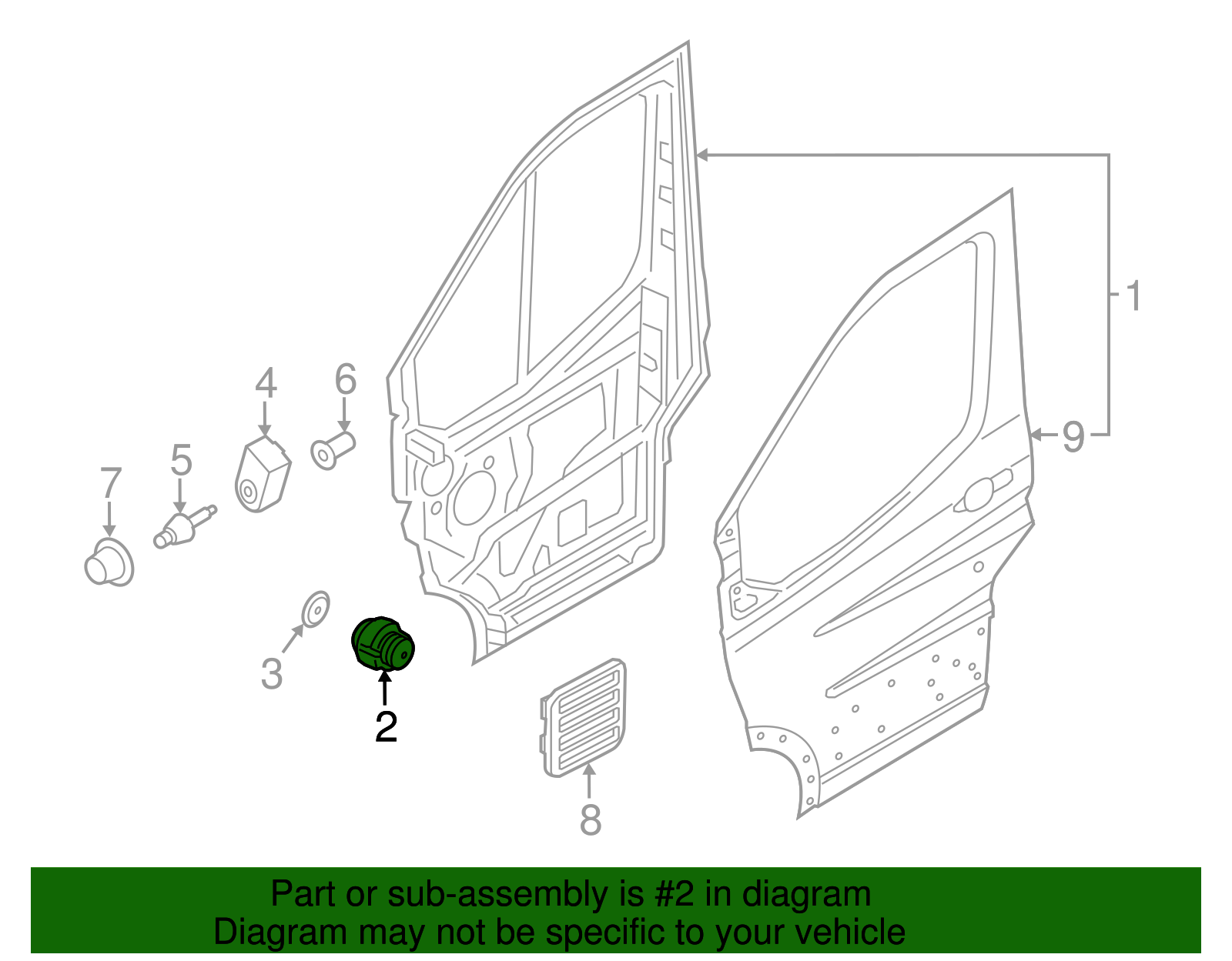 2015-2024 Ford Door Shell Bumper CK4Z-61265A28-B | Miracle Ford Parts