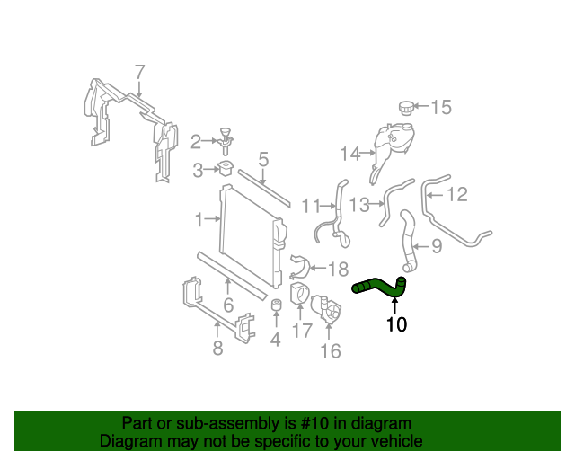 221-501-86-82 - Lower Hose 2007-2014 Mercedes-Benz | Mercedes-Benz USA ...