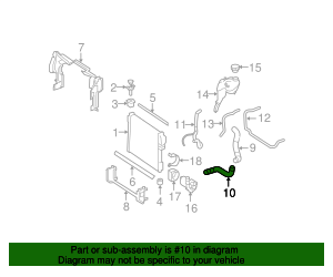 2010-2014 Mercedes-Benz Radiator Coolant Hose 221-501-31-91 ...
