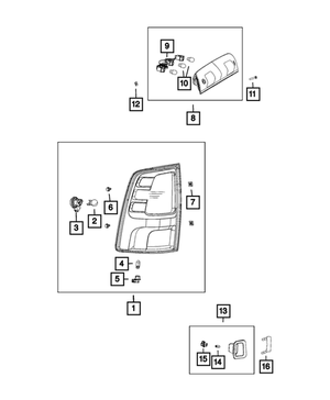 2009-2023 Mopar Tail Lamp Socket, Right 68226719AA | Mopar Online Parts