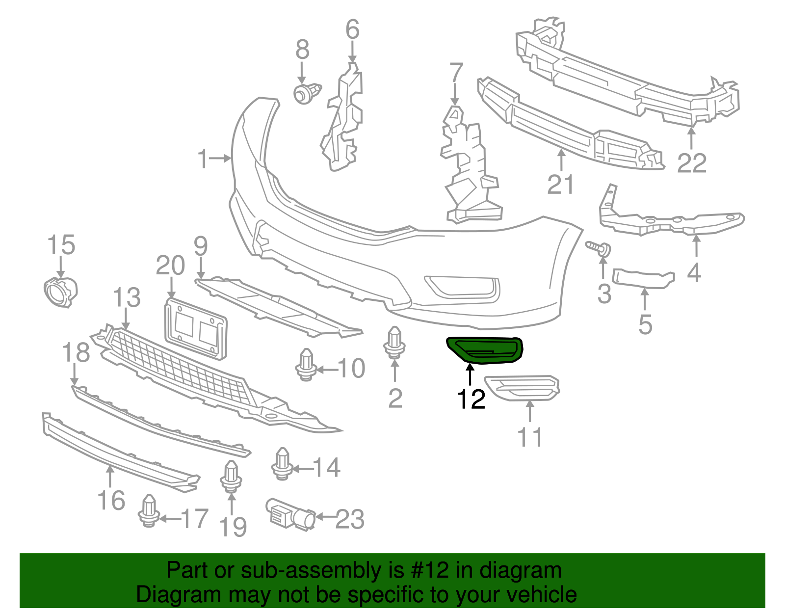 71102-T2A-A10 - Fog Lamp Bezel 2013-2015 Honda Accord | Honda Parts Online