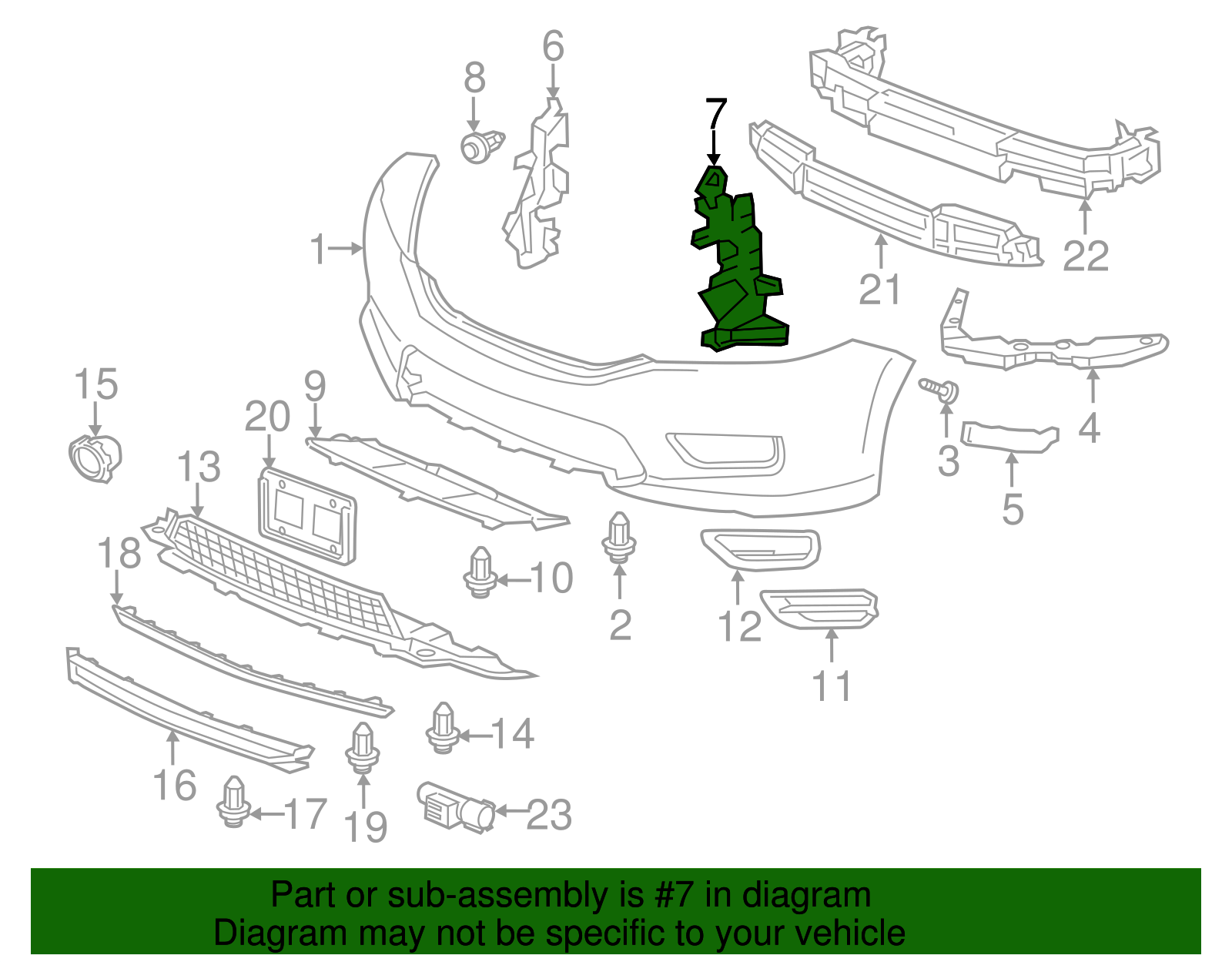 71118-T2A-A00 - 2013-2015 Honda Accord - Duct L Front Bumper Side ...