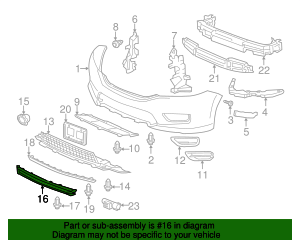 2013-2015 Honda Accord Lower Molding 71150-T2F-A00 | Honda Factory Parts