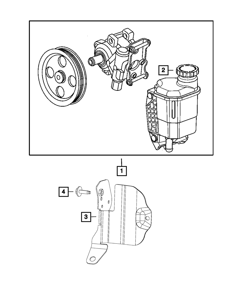 Power Steering Reservoir Cap for 2014-2025 Ram | OEM Mopar 5154878AA ...