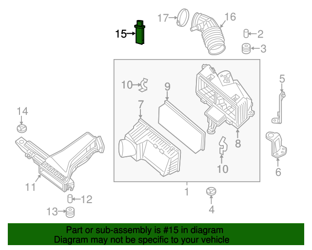 22680-3VA0A - Mass Air Flow Sensor 2015-2016 Infiniti QX60 ...