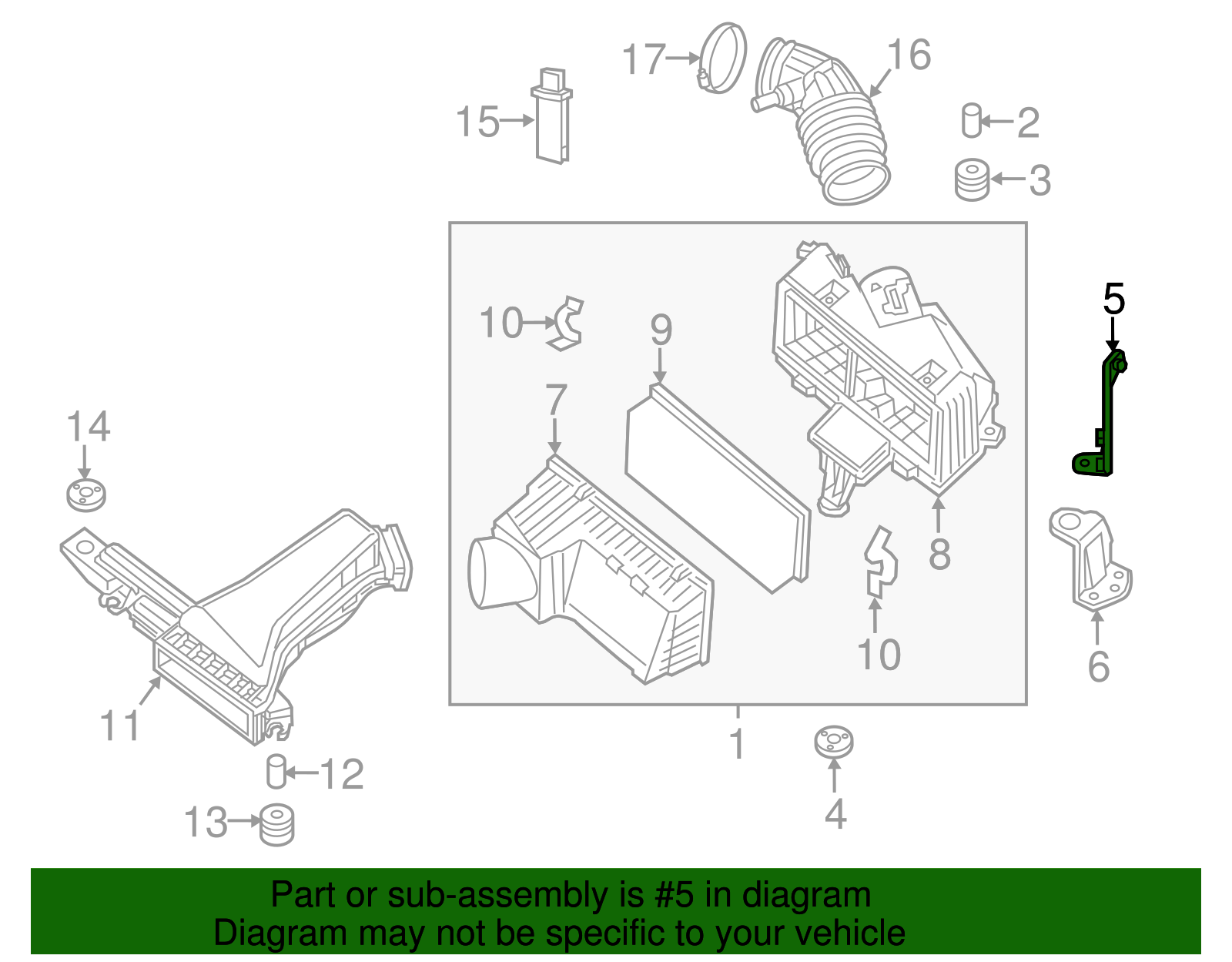2013-2016 Infiniti Air Cleaner Assembly Bracket 16588-3JA0A | Infiniti ...