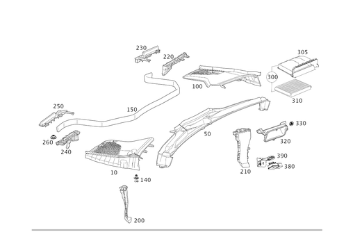 Water Baffle with Intake Shell for 2020 Mercedes-Benz E 450 | Mercedes ...