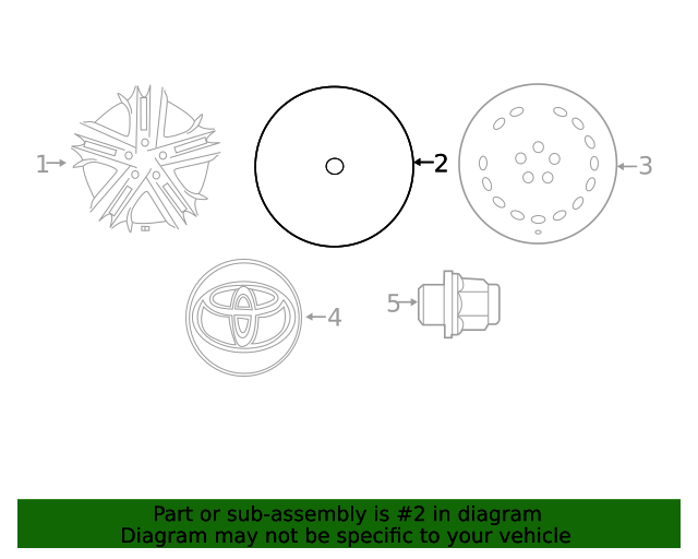 Genuine OEM Wheel, Alloy Part# 42611-12E10 Fits 2019-2020 Toyota ...