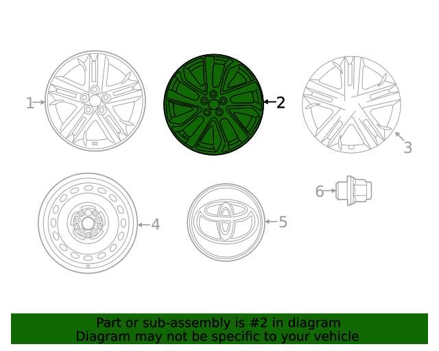 42611-12E00 - Wheel Alloy 16 Inch - 2019-2020 Toyota Corolla | OEM ...
