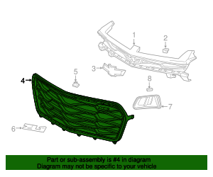 2017-2024 Chevrolet Camaro Front Lower Grille 23455473 | GMPartsDirect.com