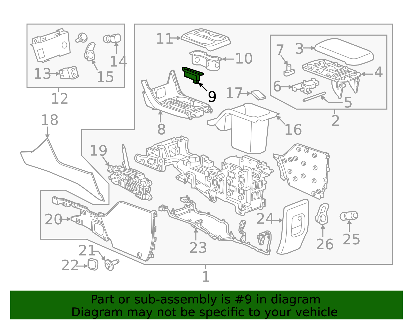 2017-2022 GM Automatic Transmission Control Gear Indicator 84160718 GM ...