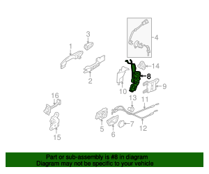 81311-1F020 - Lock Assembly 2005-2010 Kia Sportage | Kia.Parts Store