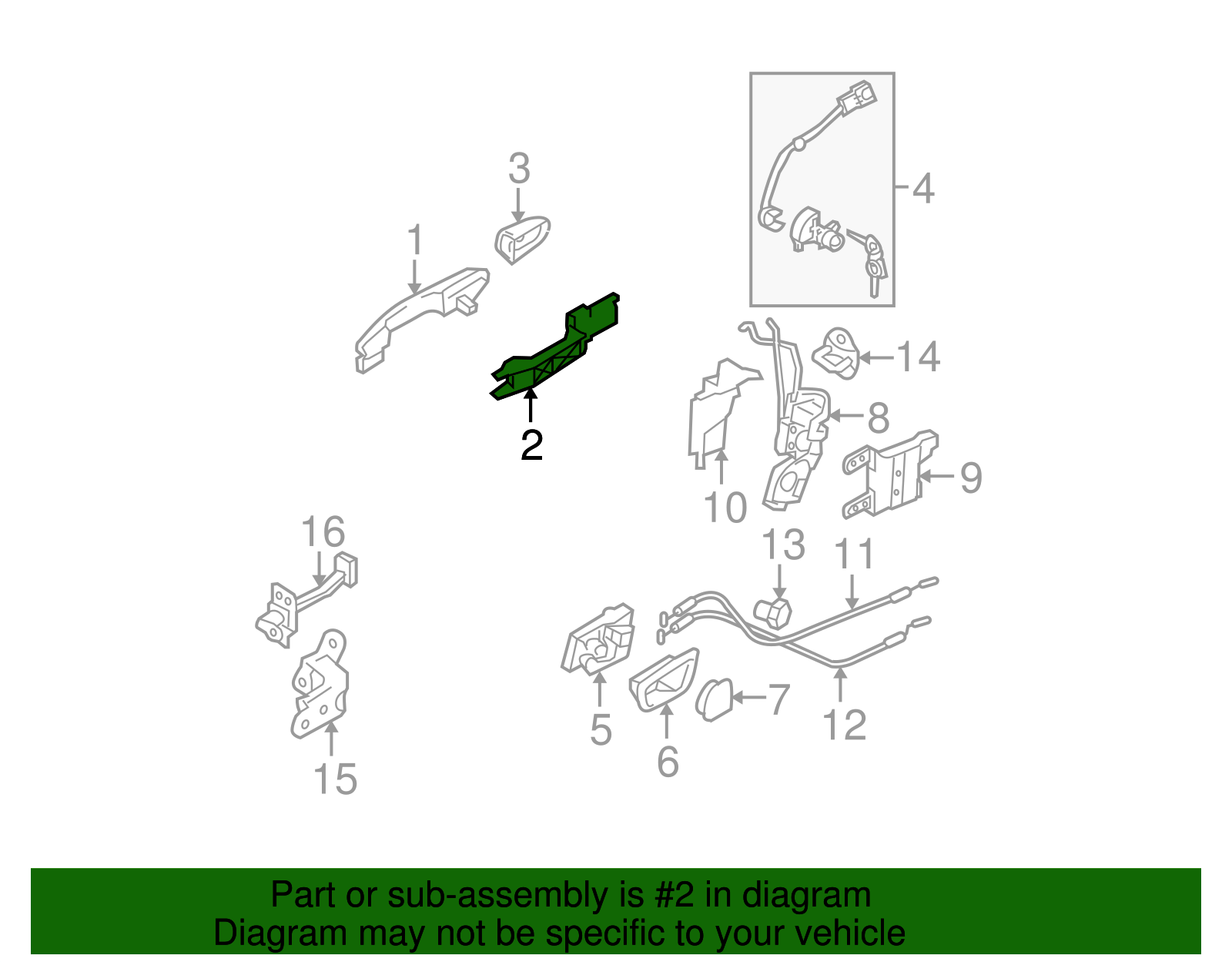 82655-1F000 - Handle Base 2005-2010 Kia Sportage | Kia.Parts Store