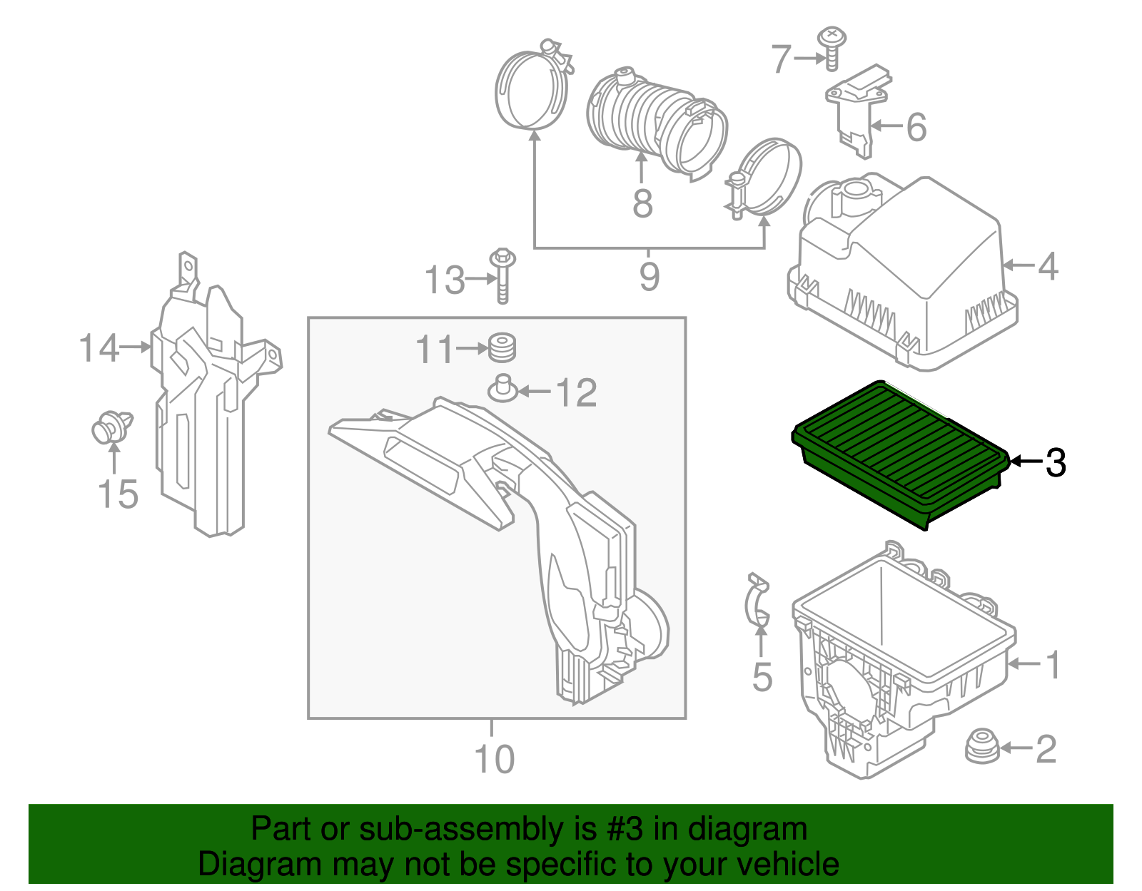 2016-2021 Mazda CX-3 Air Filter pehh133a0 | Retail Performance Auto Parts