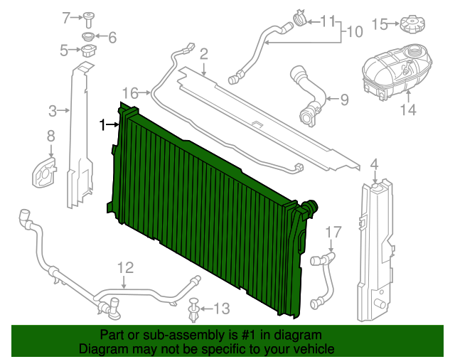 17-11-8-672-103 - Radiator 2012-2018 BMW | Braman BMW & MINI Parts