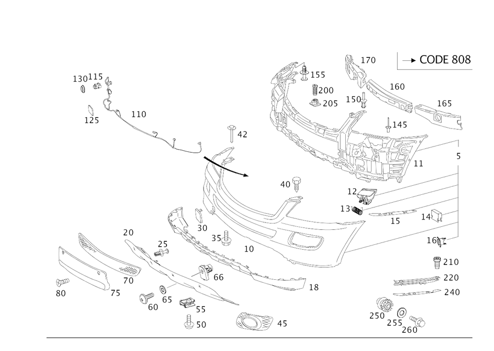 2006-2011 Mercedes-Benz Reinforcement 164-885-02-16 | Mercedes Parts ...