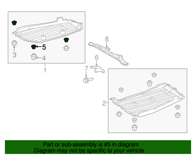 2009-2011 Toyota Camry Under Cover Spacer 90561-11011 | Toyota Parts Center