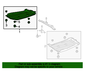 2007-2011 Toyota Camry Under Cover 58398-06020 | Toyota Parts Center